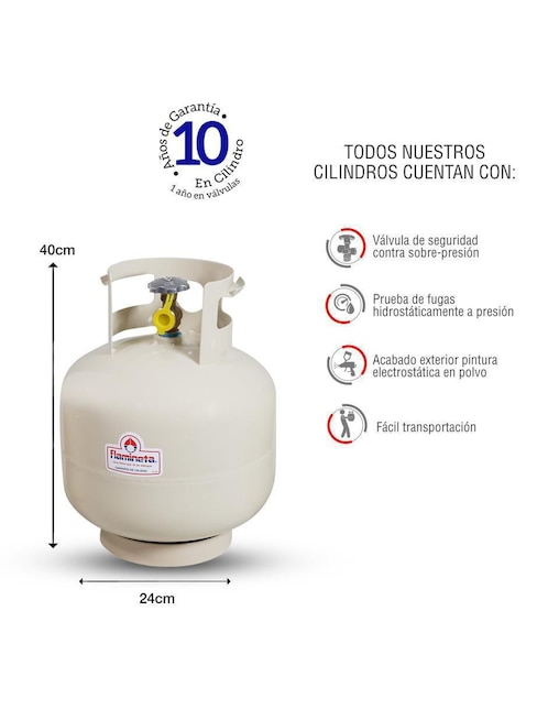 Tanque de gas LP 6 kgFlamineta 2