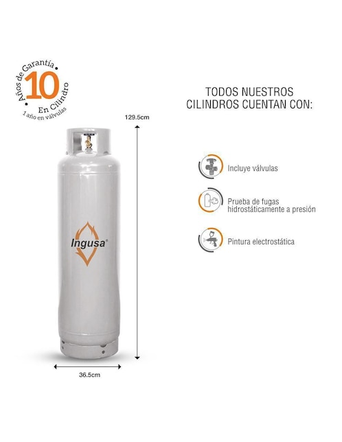 Tanque de gas LP 45 kg Ingusa 4