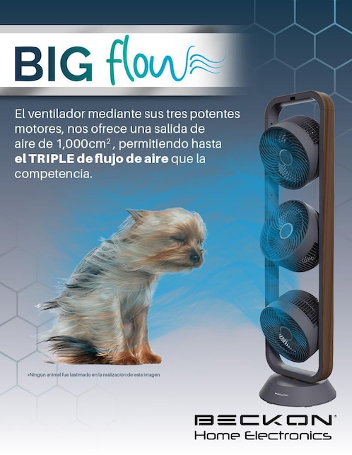 Ventilador de torre Beckon con control remoto 3 velocidades 5