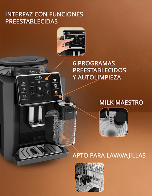 Cafetera super automática Krups Sensation EA912HMX 4