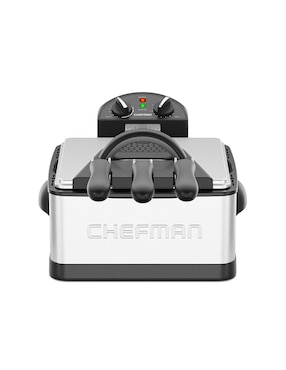 Freidora de aceite con compartimento doble Chefman Freidoras de Aceite 4.2L RJ07-45-SS-MX-V2 nuevo